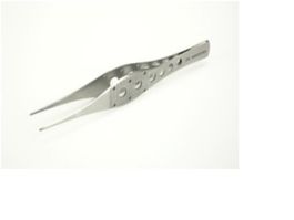 Ergonomic Forceps, 5 ½ ” (14 cm), 1 mm serrated tip, Premium