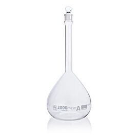 Flask, Volumetric , Globe Glass, 2000mL, Class A, To Contain (TC), ASTM ...