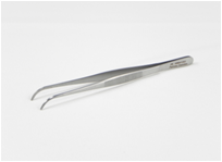 Custom Embedding Forceps: 15cm, Curved, Standard Grade, fine tip, smooth