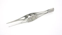 Ergonomic Forceps, 5 ½ ” (14 cm), 1 mm smooth tip, Premium Grade