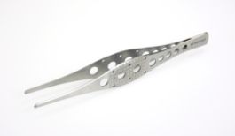 Ergonomic Forceps, 7” (18 cm), 1 mm smooth tip, straight, Premium Grade